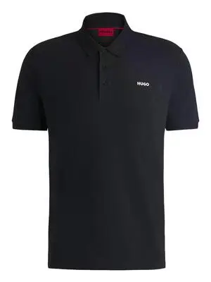 Hugo Donos222 Short Sleeve Collar Knit - Black