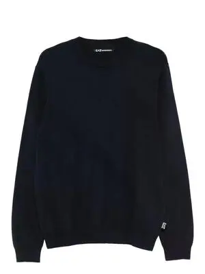 Emporio Armani Logo-patch Sweater - Blue