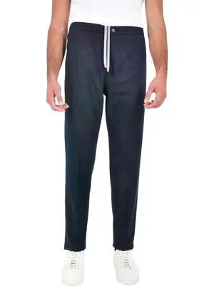 BOGLIOLI Pinstripe Drawstring Trousers
