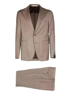 Tagliatore Button-fastening Suit - Brown