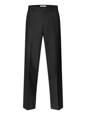 SAMSOE SAMSOE Straight-leg Wool Trousers - Black