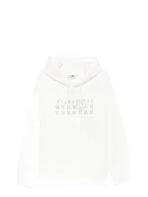 MAISON MARGIELA Number-print Hoodie - White