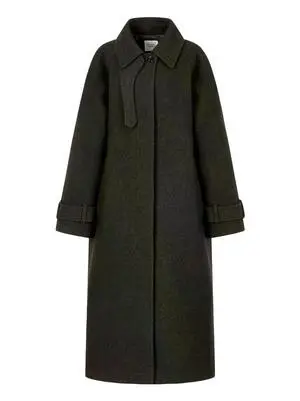 STUDIO TOMBOY Balmacaan Wool Coat - Green