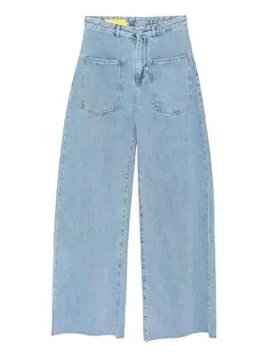MARQUES' ALMEIDA Wide Leg Jeans With Patch Pockets - Blue