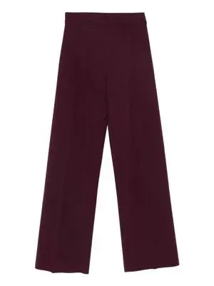 MRZ Seam Detail Wool Trousers - Red