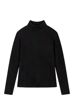 STUDIO TOMBOY Fleece Lined Turtleneck - Black