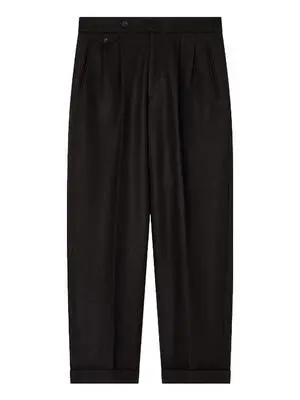 Emporio Armani Boiled-wool Jersey Trousers - Natural