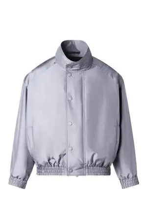 Giorgio Armani Blouson In Pure Silk Technical Canvas Natural