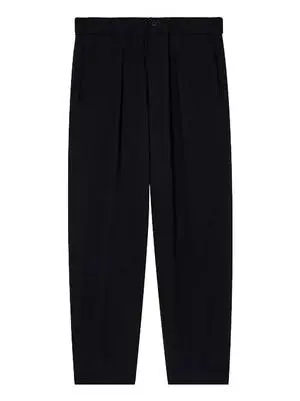 Giorgio Armani Single-pleat Virgin Wool Crêpe Trousers - Natural