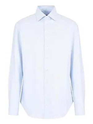 Giorgio Armani Regular-fit Shirt Made From Micro-woven Cotton - White