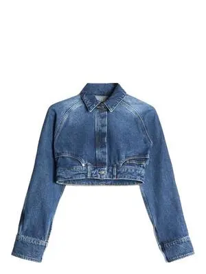 7 For All Mankind Cropped Jacket - Denim