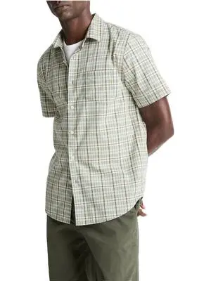 Vince Plaid Cotton Button-front Shirt - Natural