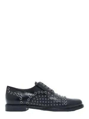 Emporio Armani Leather Brogues With Studs - Black