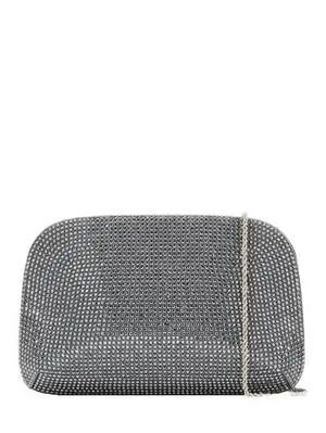 Giorgio Armani La Prima Satin And Rhinestone Clutch - Grey
