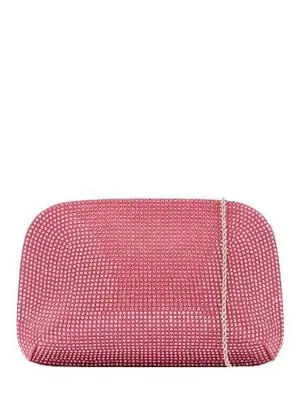 Giorgio Armani La Prima Satin And Rhinestone Clutch - Red
