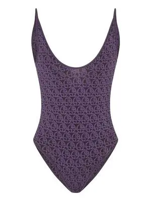 Giorgio Armani Monogram Jacquard Bodysuit - Red