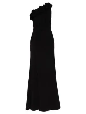PatBO Light Spot Crepe Gown - Black