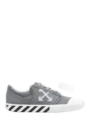 Off-White Stripe-print Sneakers - Grey