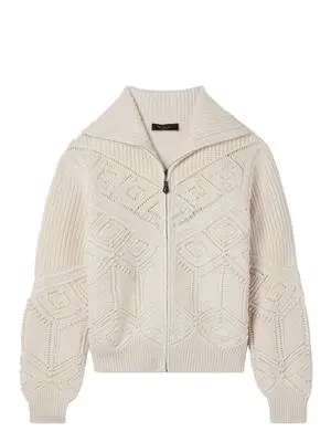Loro Piana Cashmere Zip-up Cardigan - Cream