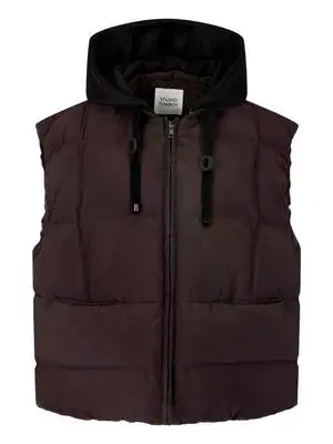 STUDIO TOMBOY Detachable Hooded Vest - Brown