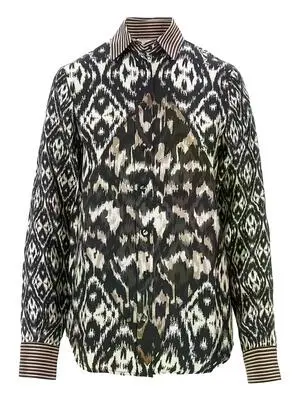 PIERRE-LOUIS MASCIA Patterned Shirt - Black