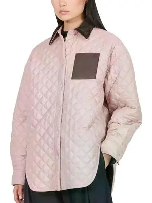 Loewe Quilted Panelled Overshirt Jacket - Pink