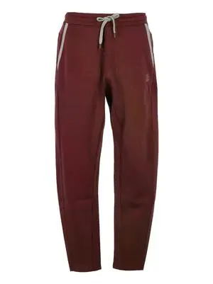 Brunello Cucinelli Drawstring Side-stripe Track Pants - Red
