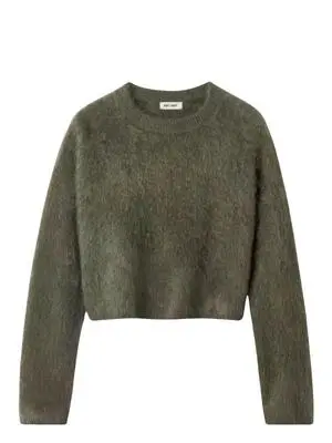 Soft Goat Brushed Cashmere Sweater - Green