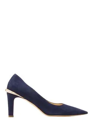 Gabriela Hearst 75mm Edwina Suede Pumps Navy