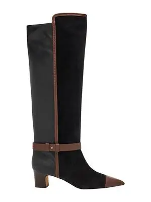 Ulla Johnson Kiki Patchwork Over-the-knee Boots - Black