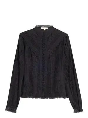 LOVESHACKFANCY Aralina Silk Blouse