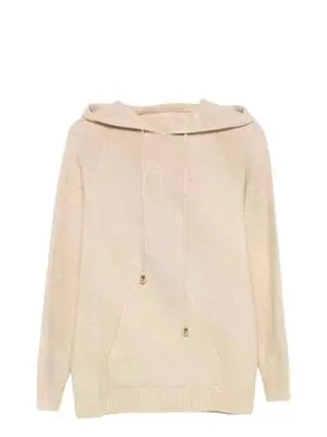 Fabiana Filippi Drawstring Kangaroo-pocket Hoodie - Neutrals