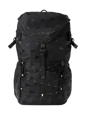 AND WANDER Triangle-jacquard Backpack - Black