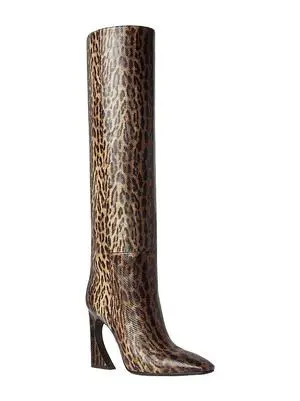 Fendi Arco Printed Karung High Heel Boots - Beige