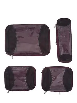 BAGGALLINI 4 Piece Compression Cube Set - Mulberry