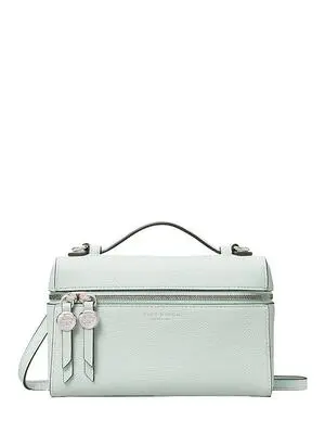 Tory Burch Slim Leather Top Handle Bag - Light Green