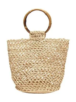 Mar Y Sol Willow Raffia Wristlet - Natural