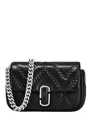 Marc Jacobs Mini Quilted Leather Shoulder Bag Black/gold