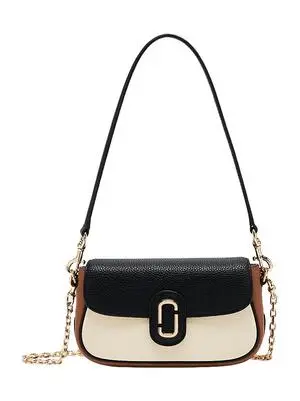 Marc Jacobs The Clover Colorblock Pebbled Leather Shoulder Bag - Cloud White Multi
