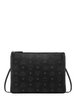 Mcm Aren Visetos Crossbody Pouch - Black
