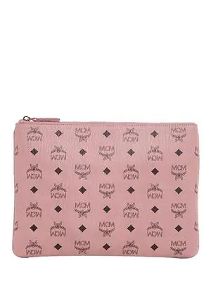Mcm Aren Visetos Crossbody Pouch - Soft Pink