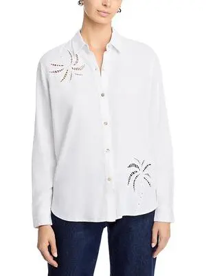 Rails Samar Long Sleeve Shirt - White Palm