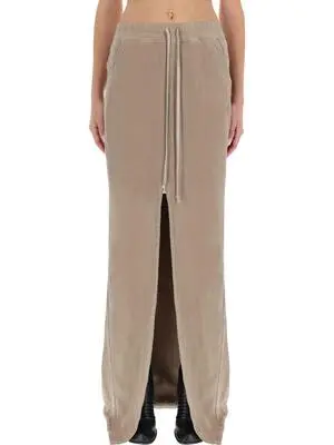 Rick Owens Long "phileg Pillar" Skirt - Ivory