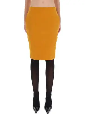Saint Laurent Midi Pencil Skirt - Yellow