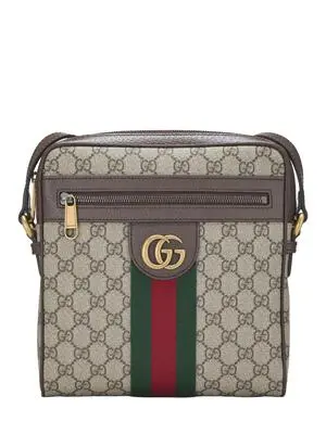 Gucci Gg Supreme Ophidia Messenger Bag - Brown