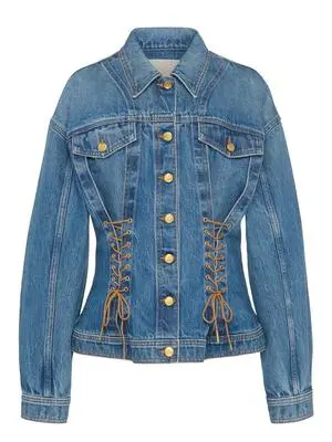 Ulla Johnson Naomi Lace Up Jacket - Danube
