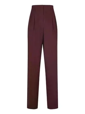 FORTE_FORTE Pleated Trousers - Red