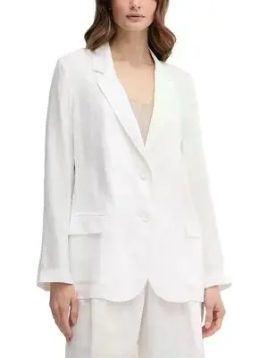 BENETTON Linen Blazer - White