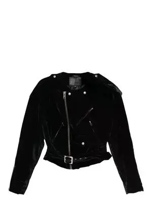 R13 Belted Zip-up Jacket - Black