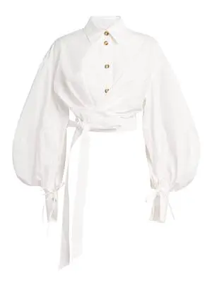 Zimmermann Cotton Poplin Rebellion Blouse - Ivory